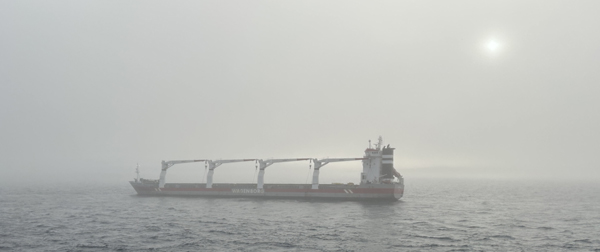 Photos: Cargo Ship Thamesborg Remains Grounded in Northwest Passage